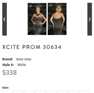 Xcite Prom | Dresses | Nwt Xcite Prom Gown Black Nude Lace Stretch Sz ...